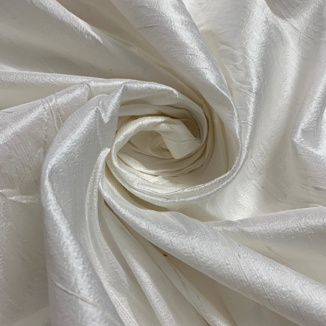 Tejido de seda pura blanca / tela de seda cruda / seda dupion | Etsy
