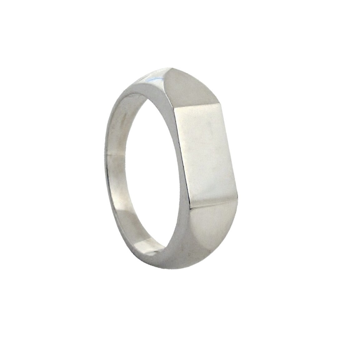 Sterling Silver Midi Geo Signet Ring David Jonns - Etsy