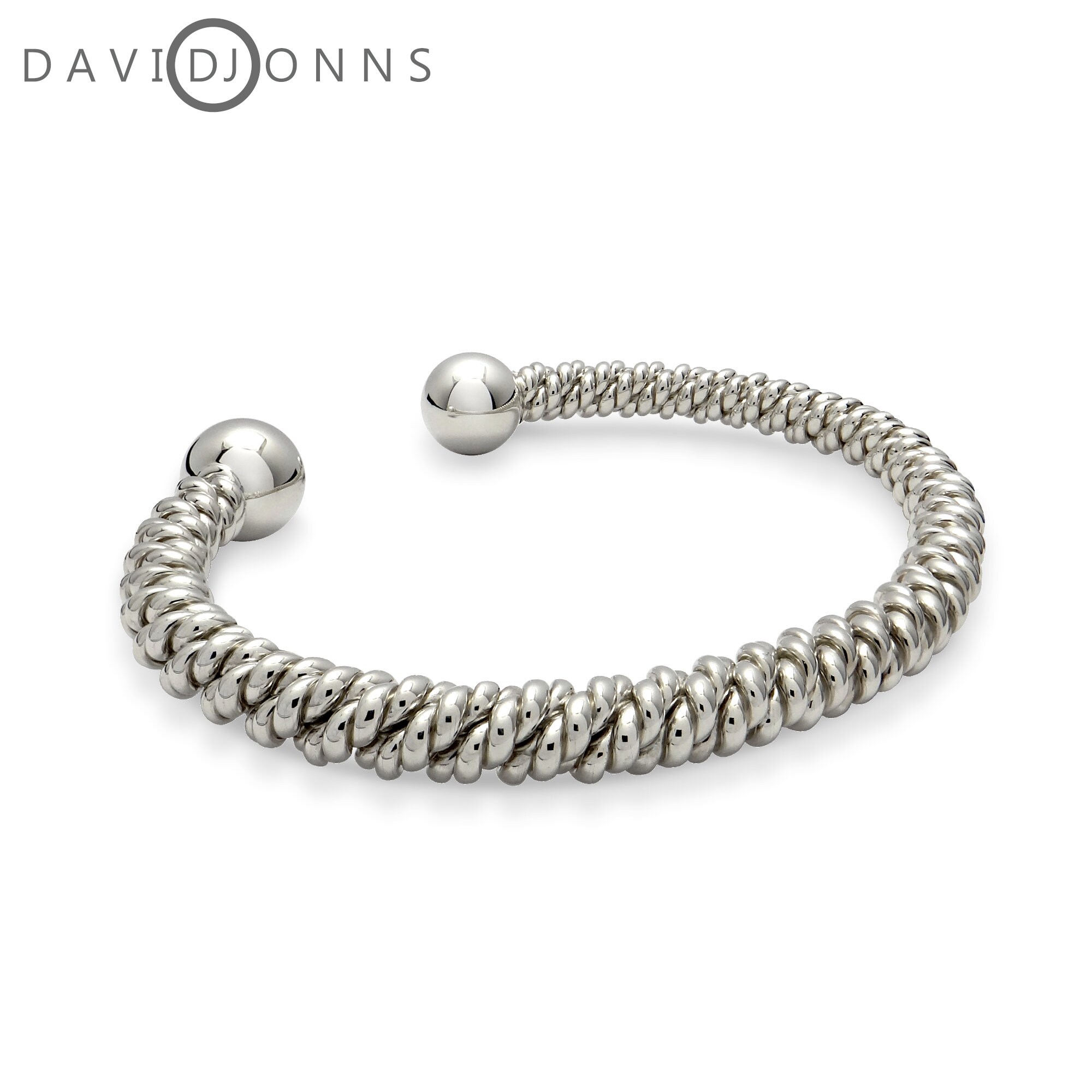 Sterling Silver Twisted Torsione Torque Bangle David Jonns - Etsy UK