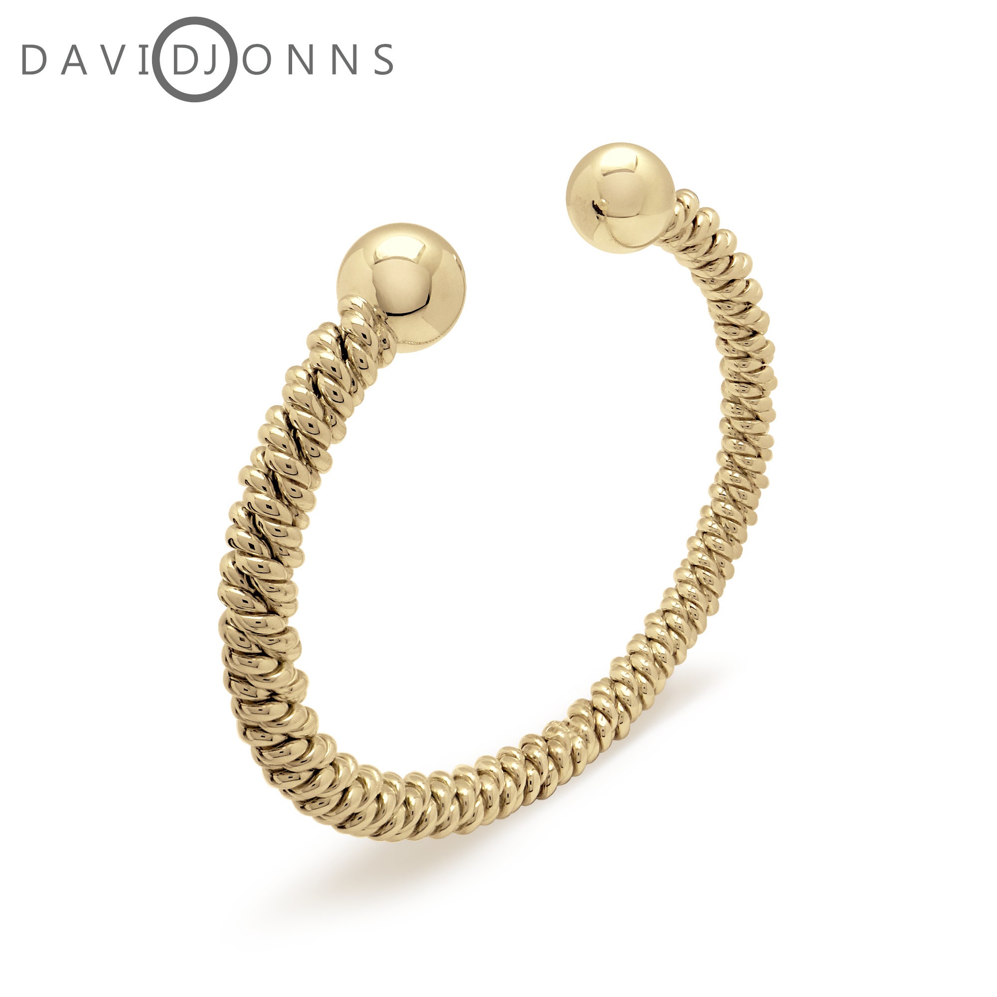 9ct Gold Twisted Torsione Torque Bangle David Jonns - Etsy