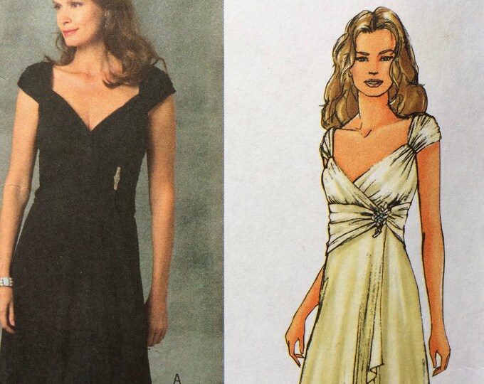 Butterick 4657, Uncut, Maggy London, Cocktail Dress, Draped Front ...