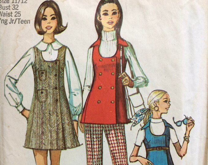 Simplicity 8916 Mod Jumper Dress Mini Dress Tunic & Pants - Etsy