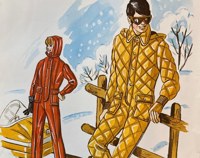 Kwik Sew 321, Uncut, Sno-mobile Suit, Adult Snowsuit, Winter Gear ...