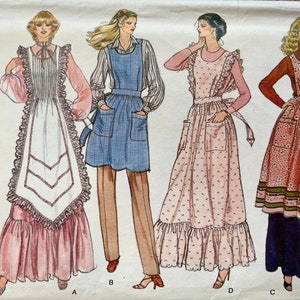 Vogue 7256 Uncut Full Length Apron Ruffle Edge Apron - Etsy