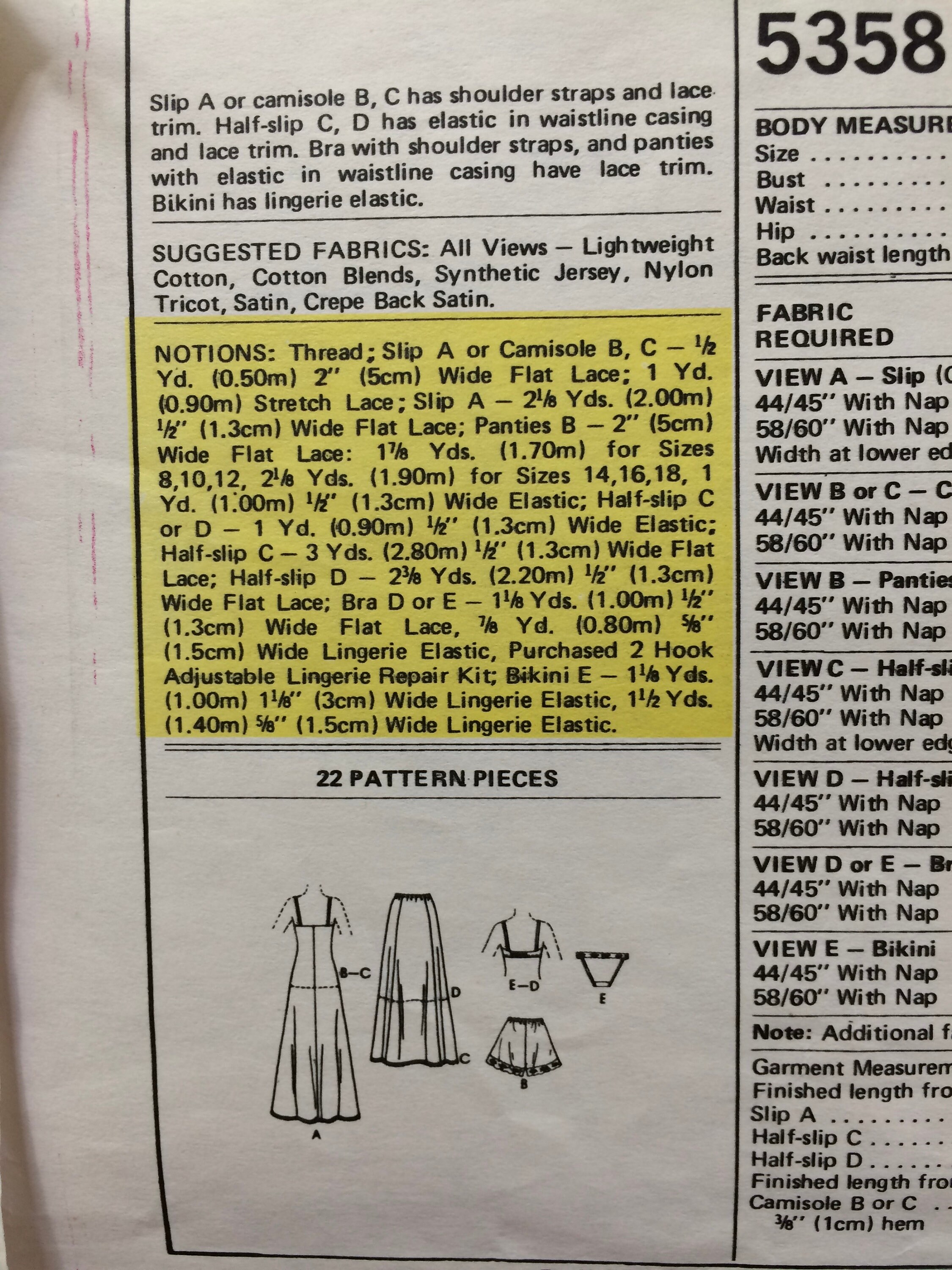 Mccalls 5358 Uncut Full Slip Half Slip. Camisole Tap - Etsy