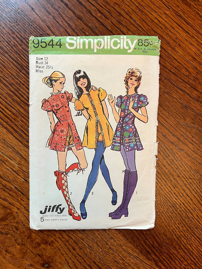 Simplicity 9544 Jiffy Mini Dress and Hot Pants Shorty - Etsy