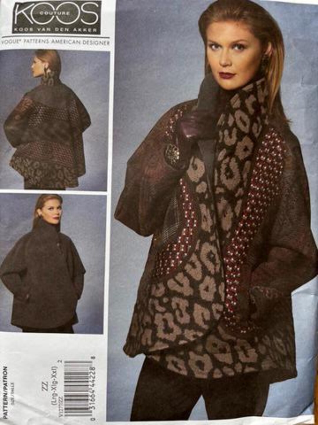 Vogue 1277, Uncut Koos Couture, Reversible Quilted Swing Coat, Wrap ...