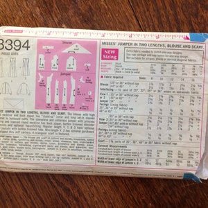 Simplicity 8394 Pinafore Blouse Scarf A-line Jumper - Etsy