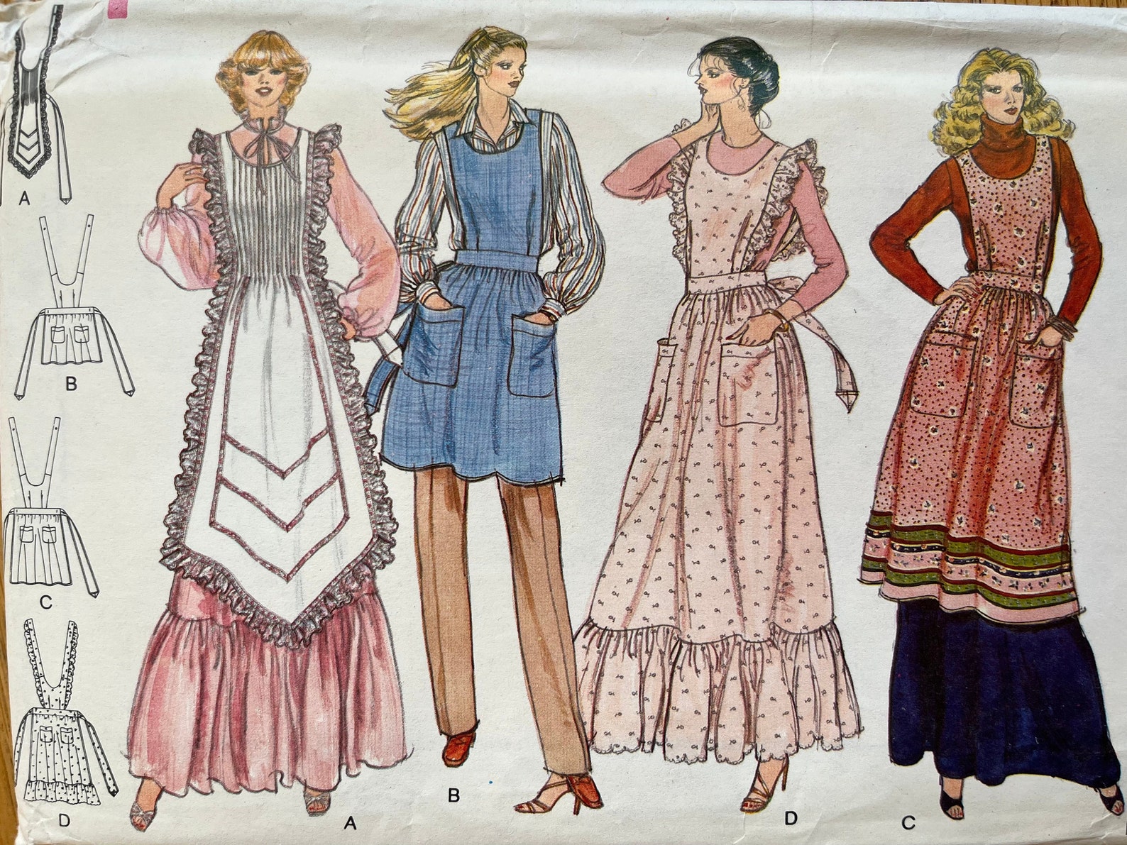 Vogue 7256 Uncut Full Length Apron Ruffle Edge Apron - Etsy