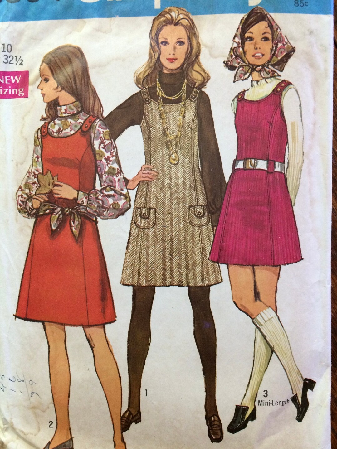 Simplicity 8394 Pinafore Blouse Scarf A-line Jumper - Etsy