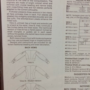 Folkwear Pattern 124, Uncut, Bolivian Milkmaid's Jacket, Cropped Jacket ...