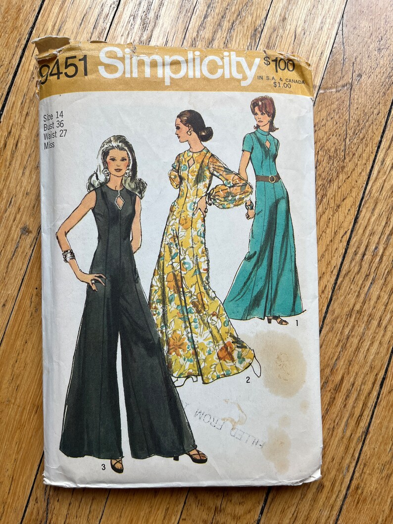 Simplicity 9451, Cut & Complete, Palazzo Pant Jumpsuit, Cutout Jumpsuit ...