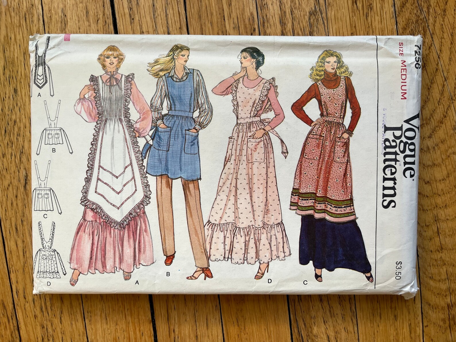 Vogue 7256 Uncut Full Length Apron Ruffle Edge Apron - Etsy