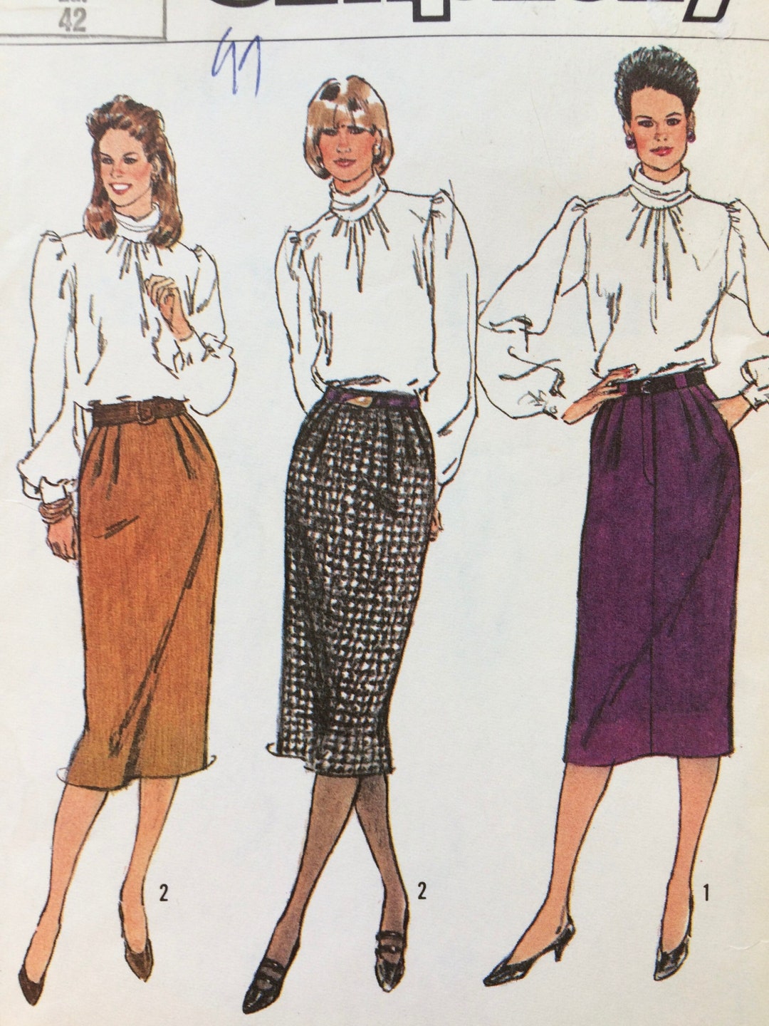 Simplicity 7704, Uncut 1980s Skirt Pattern, Basic Skirt, A-line Skirt ...