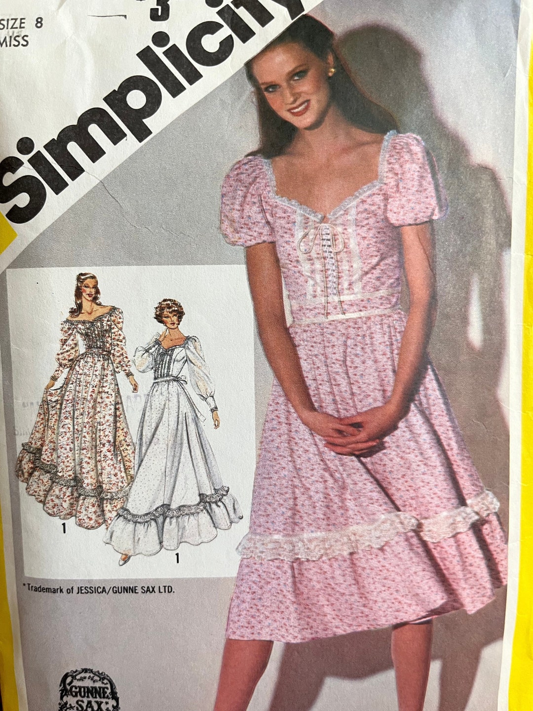 Simplicity 5093 Gunne Sax Princess Seam Ribbon Trimmed - Etsy