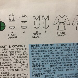 Butterick 6555, Uncut, Swimwear Pattern, Bikini Swimsuit, One Piece ...