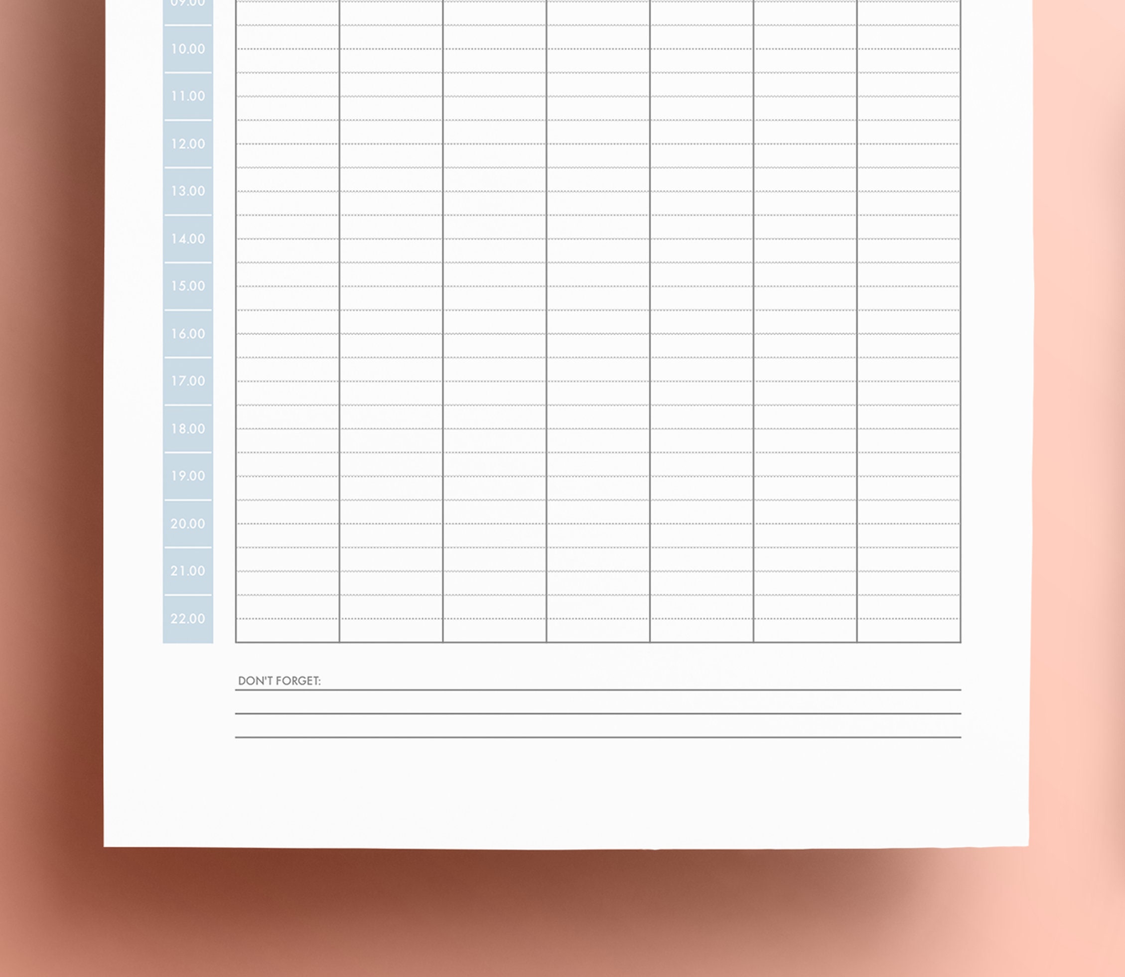 Minimal Weekly Time Table Planner Printable A4, A5, US Letter Size - Etsy