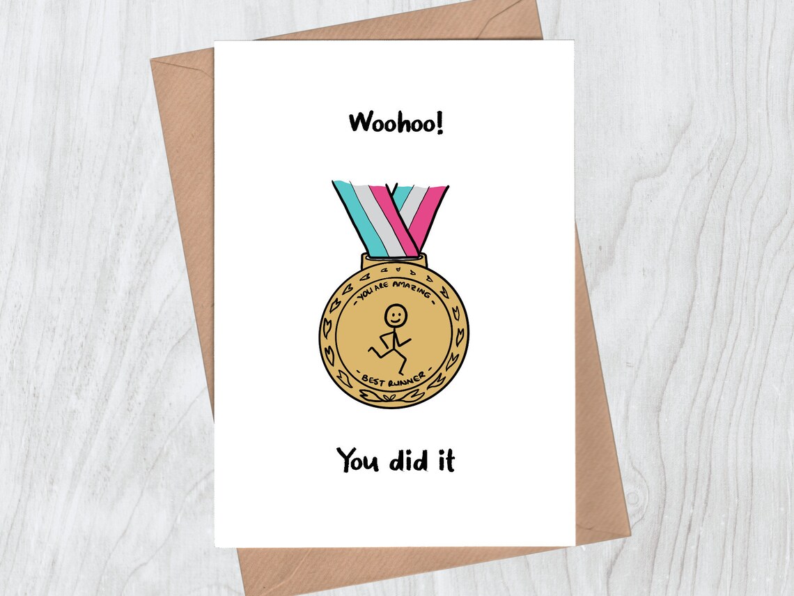 Congratulations Card for Runner Well Done Race or Marathon - Etsy UK