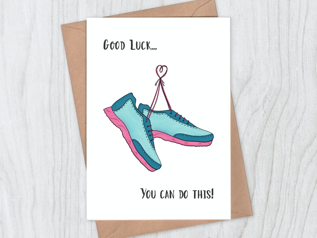 Good Luck Card for Runner - Good Luck Marathon Card - Etsy