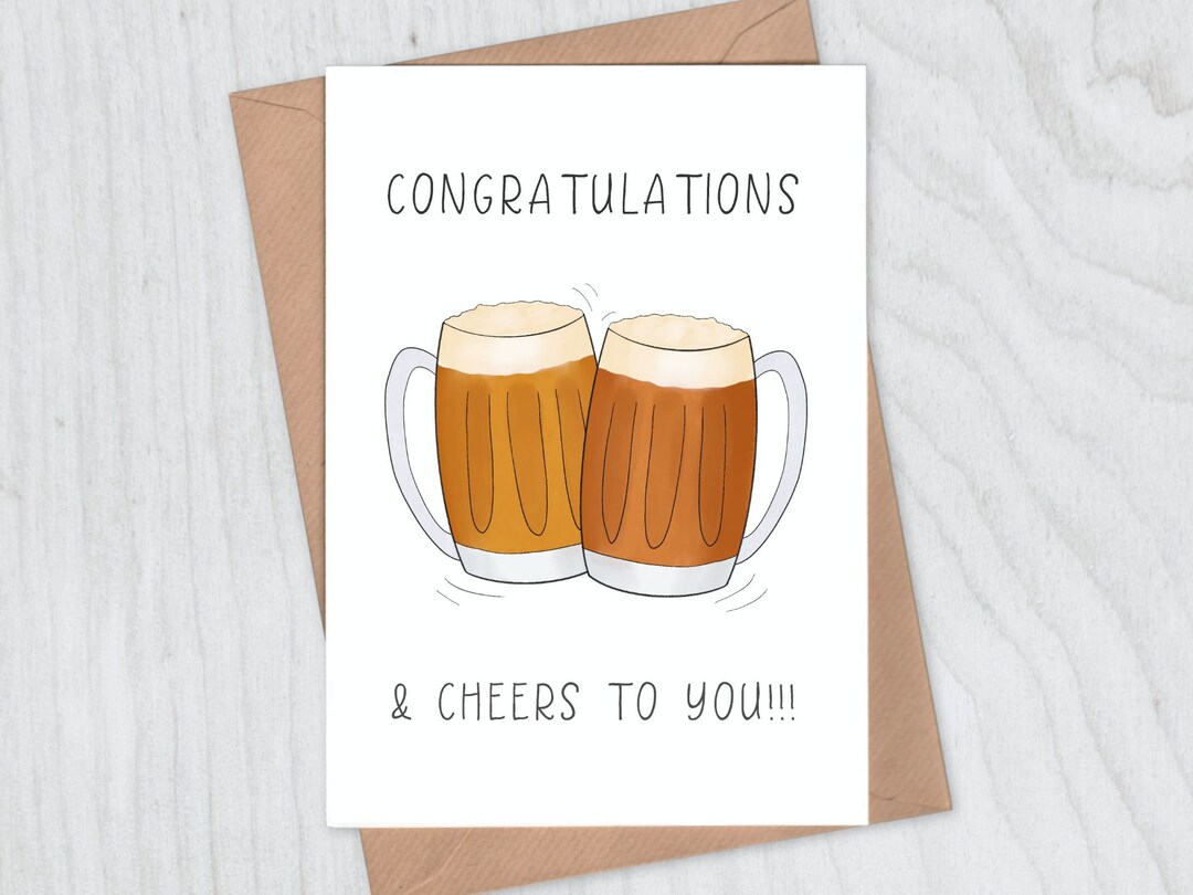 Beer Congratulations Card - Well Done Card for Beer Lover - Etsy