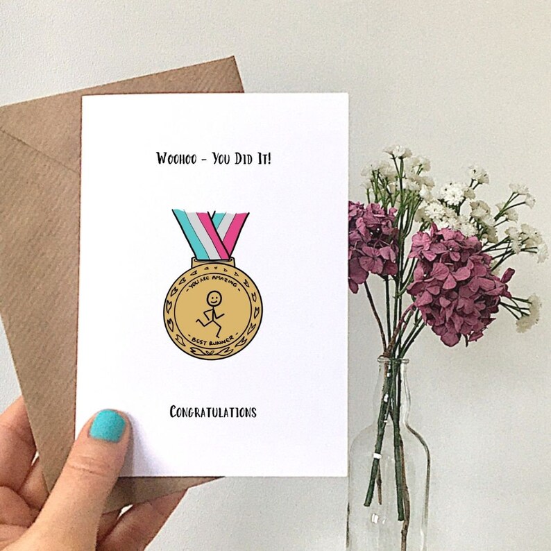 Congratulations Card for Runner Well Done Race or Marathon - Etsy UK