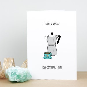 Espresso Thank You Card - Coffee Pun Card - Etsy
