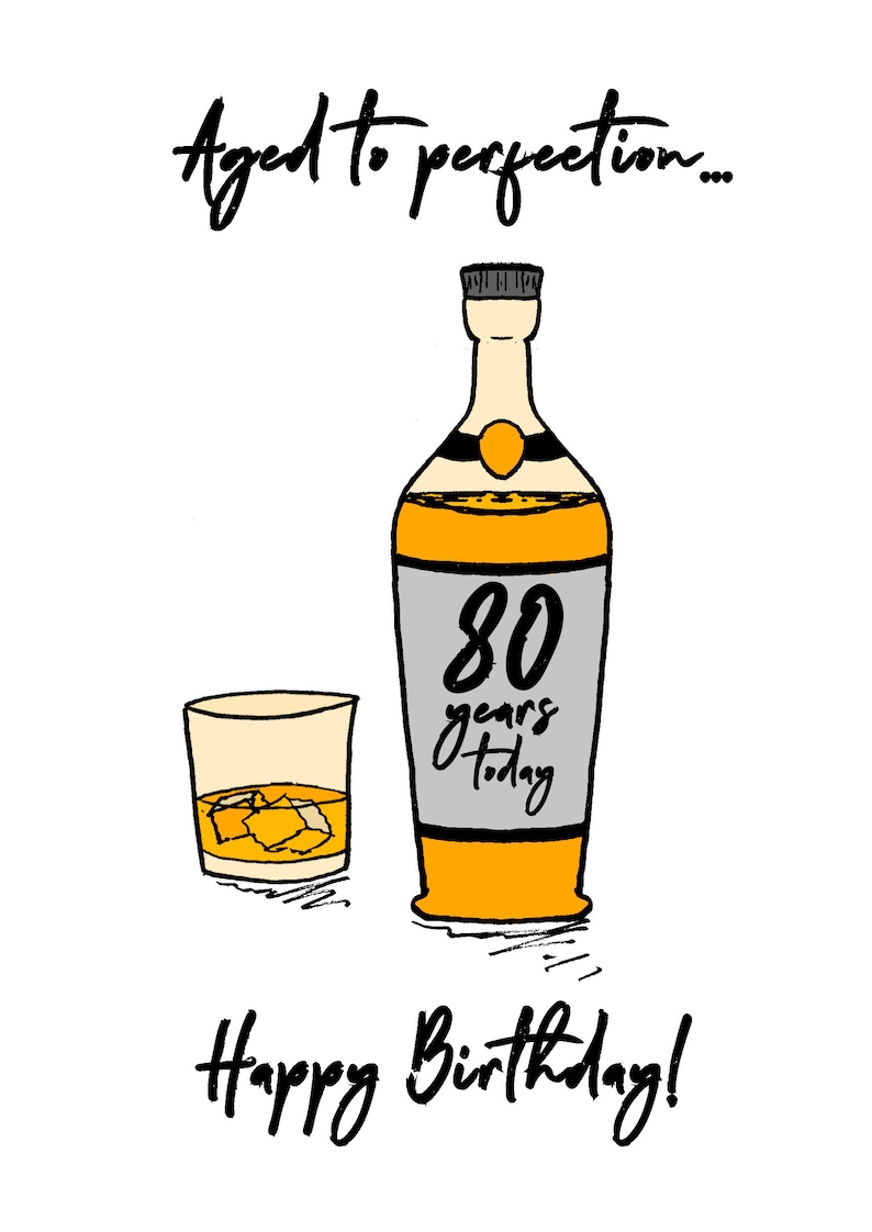 80th-birthday-card-aged-to-perfection-whiskey-birthday-card-etsy
