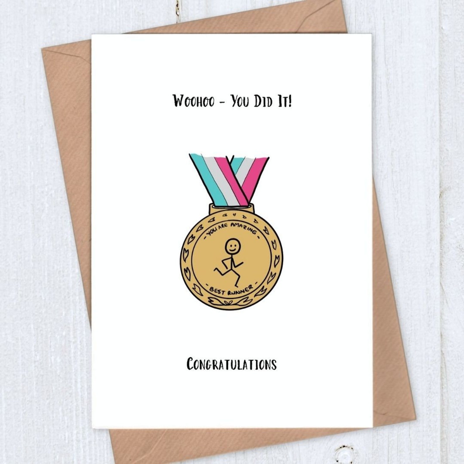 Congratulations Card for Runner - Well Done Race or Marathon Card - Etsy UK