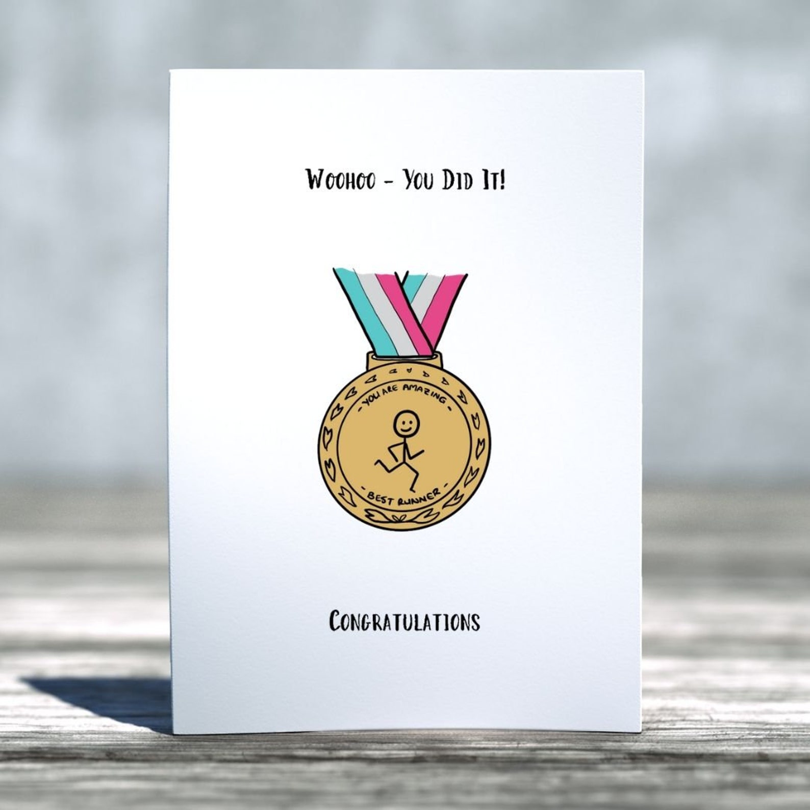 Congratulations Card for Runner Well Done Race or Marathon - Etsy UK