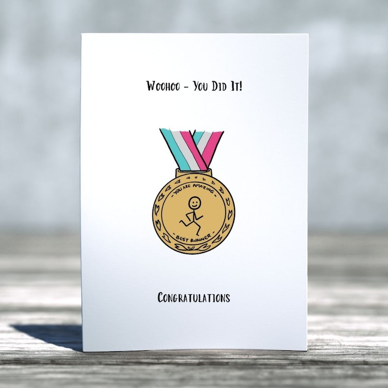 Congratulations Card for Runner Well Done Race or Marathon - Etsy UK