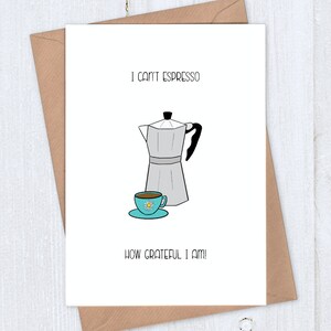 Espresso Thank You Card - Coffee Pun Card - Etsy