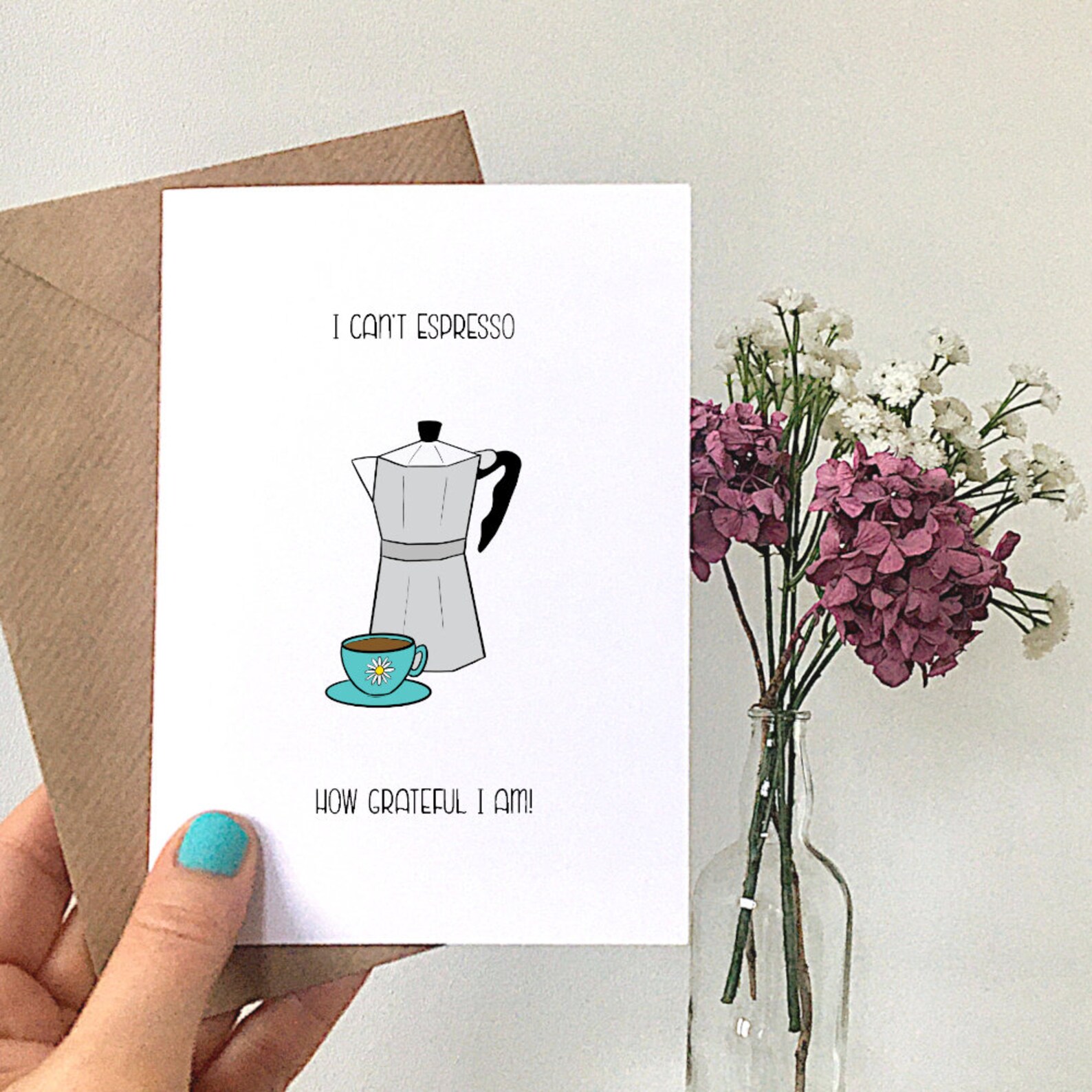 Espresso Thank You Card Coffee Pun Card | Etsy