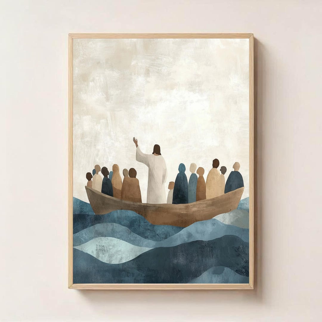 He is Calming the Storm, Jesus Printable Art, Christian Printable Art ...
