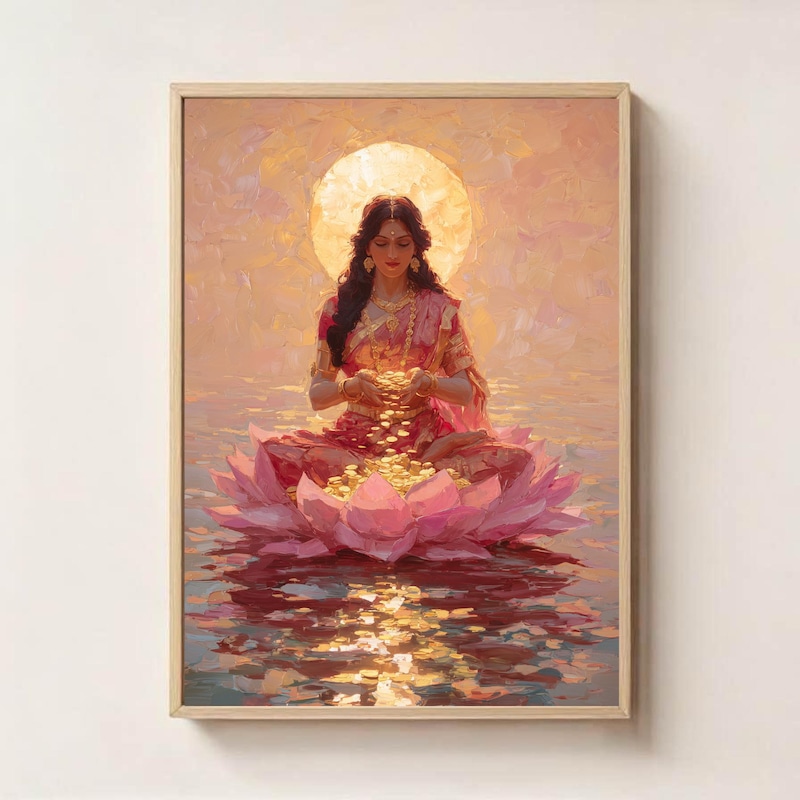 Goddess Lakshmi Indian - Etsy UK