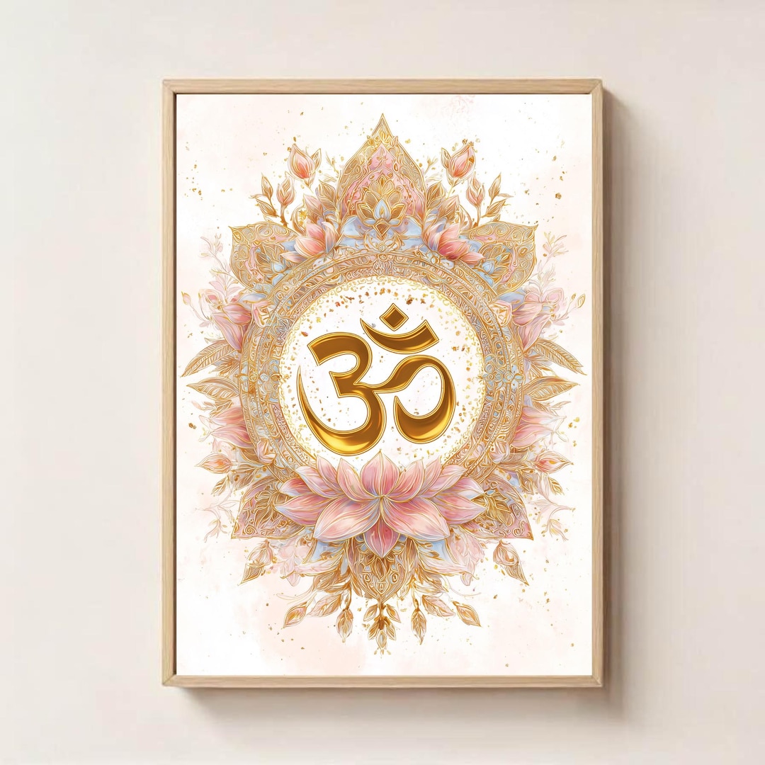 Energy Infused Om Symbol Wall Art – Spiritual Yoga Decor, Meditation ...