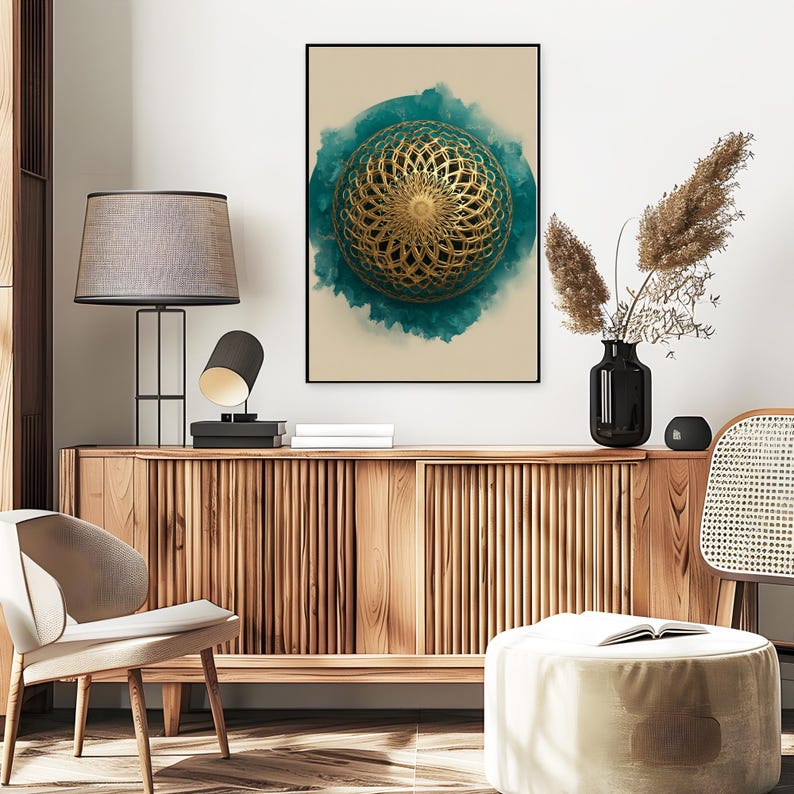 Torus Sacred Geometry Digital Art | Energy Flow Field Wall Print ...