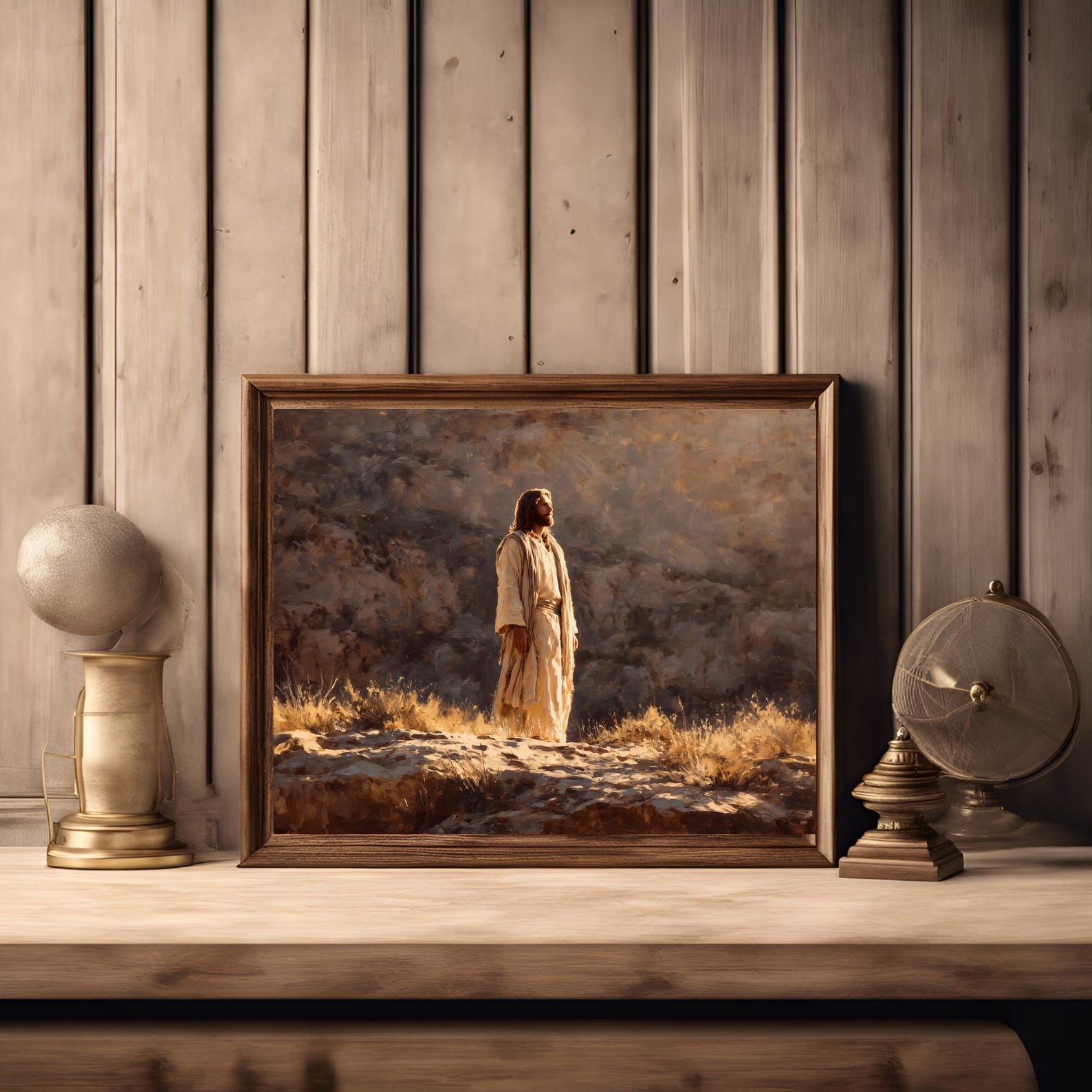 Jesus in the Wilderness Art Print | the Temptation of Christ Artwork ...