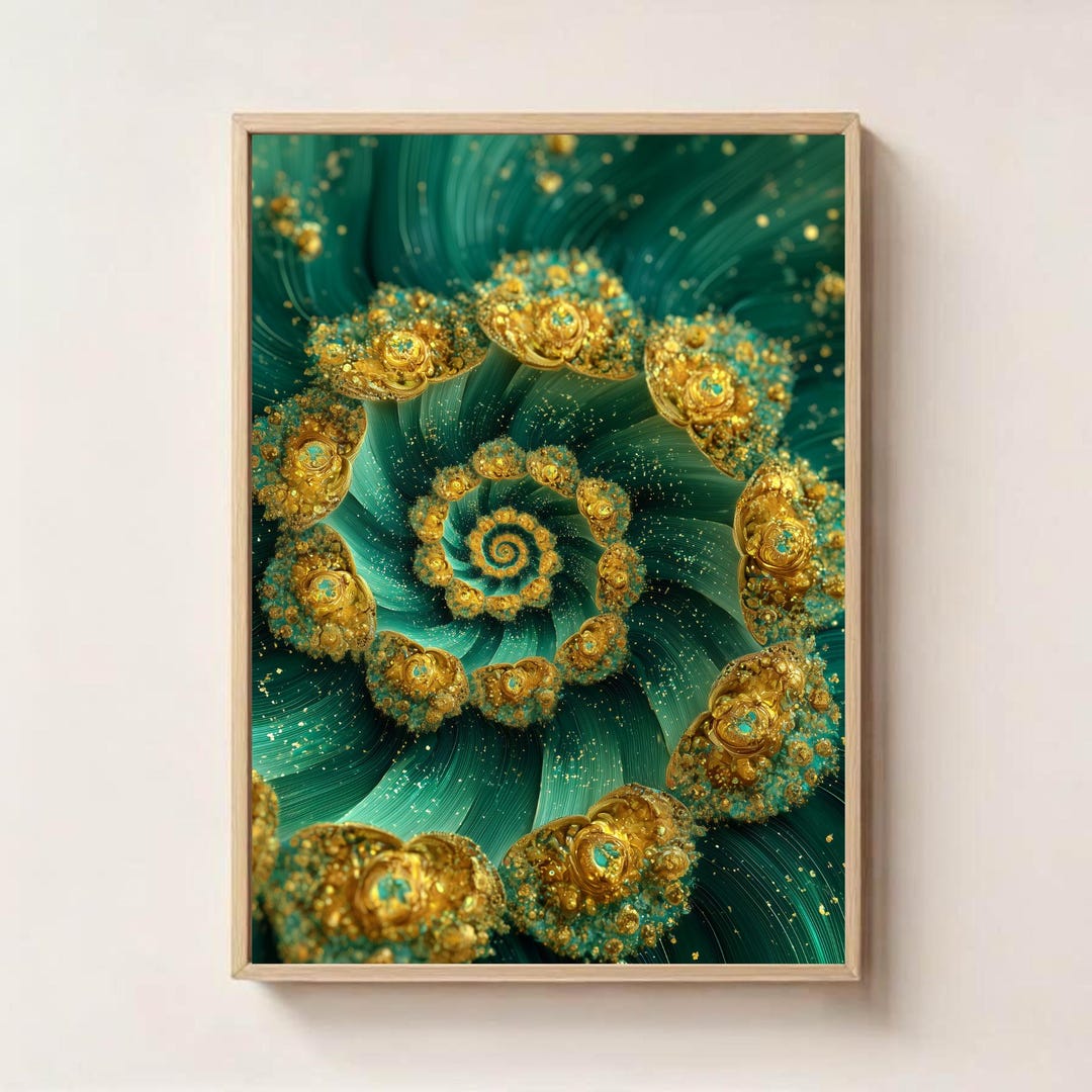 Spiral Wealth Mandala Wall Art – Energy Infused Prosperity Symbol ...