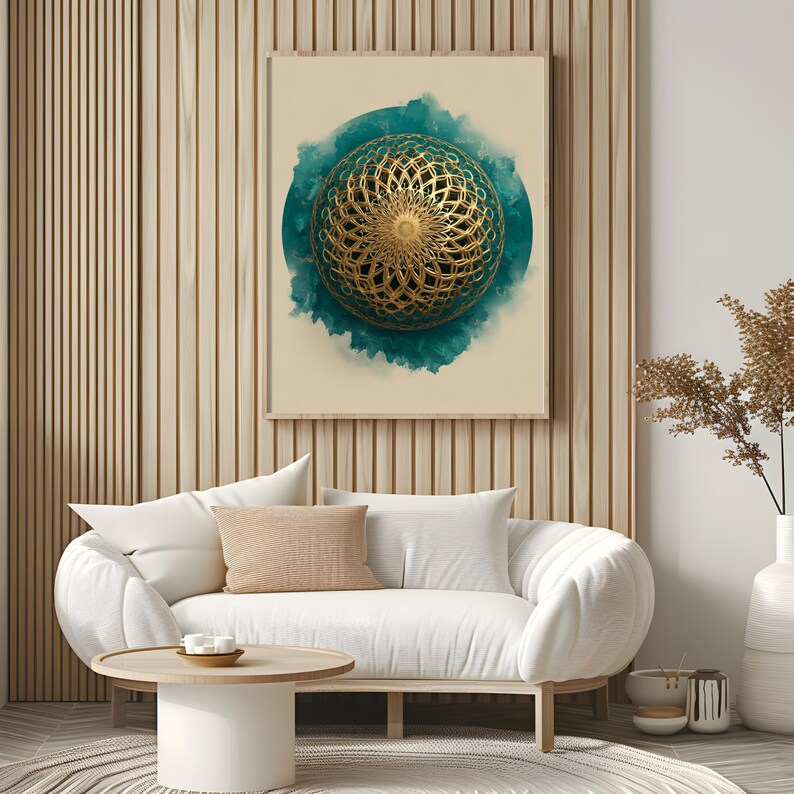 Torus Sacred Geometry Digital Art | Energy Flow Field Wall Print ...