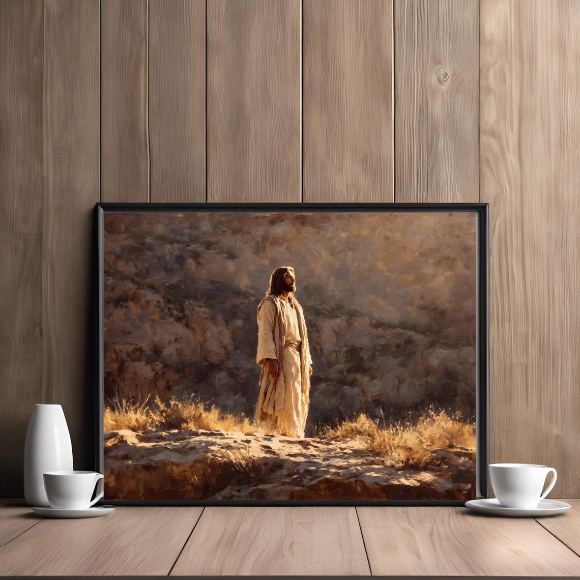 Jesus in the Wilderness Art Print | the Temptation of Christ Artwork ...