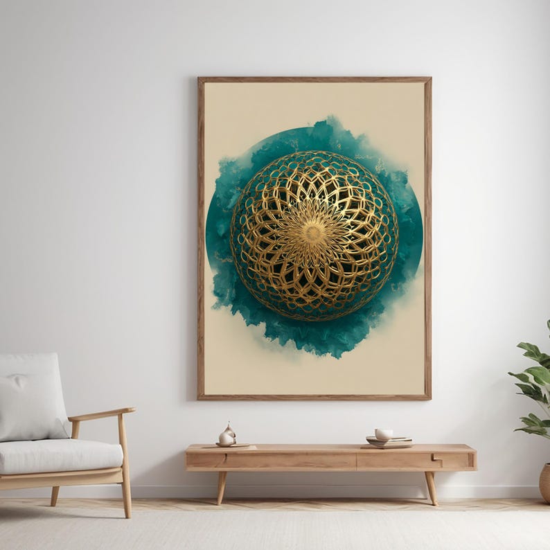 Torus Sacred Geometry Digital Art | Energy Flow Field Wall Print ...
