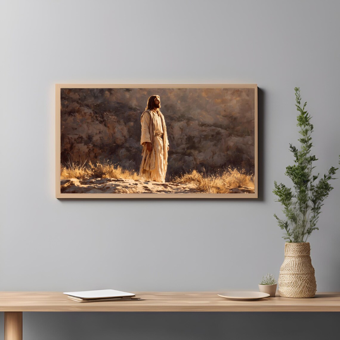 Jesus in the Wilderness Art Print | the Temptation of Christ Artwork ...