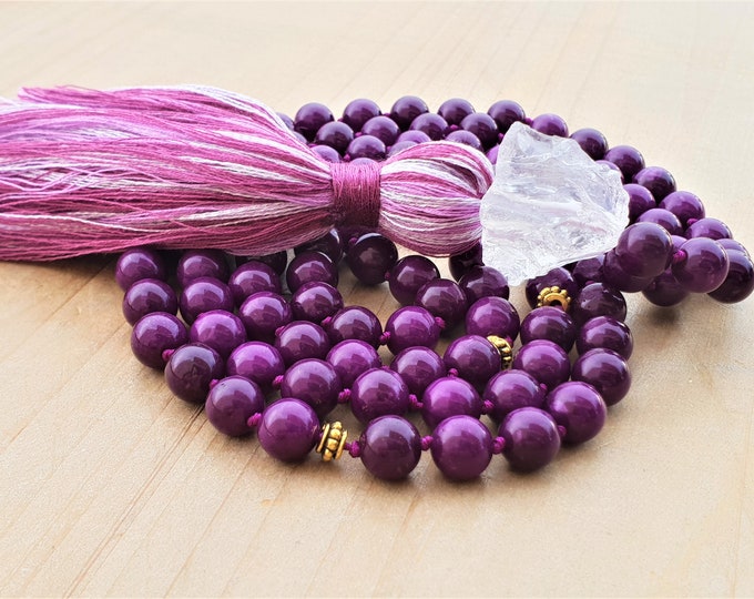 Sugilite Mala, 108 Prayer Mala Beads, Yoga Mala, Gemstone Mala, Mala ...