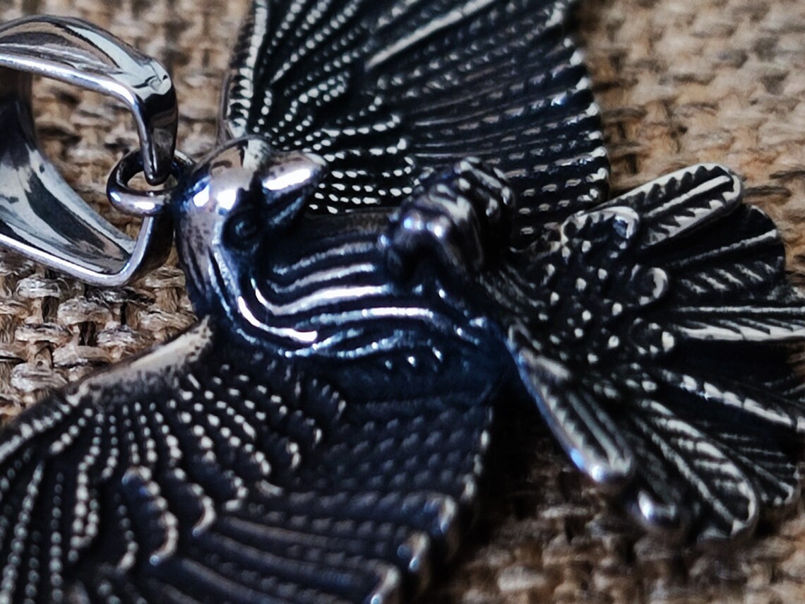 Very Detailed Raven Hugin Made in Stainless Steel - Etsy