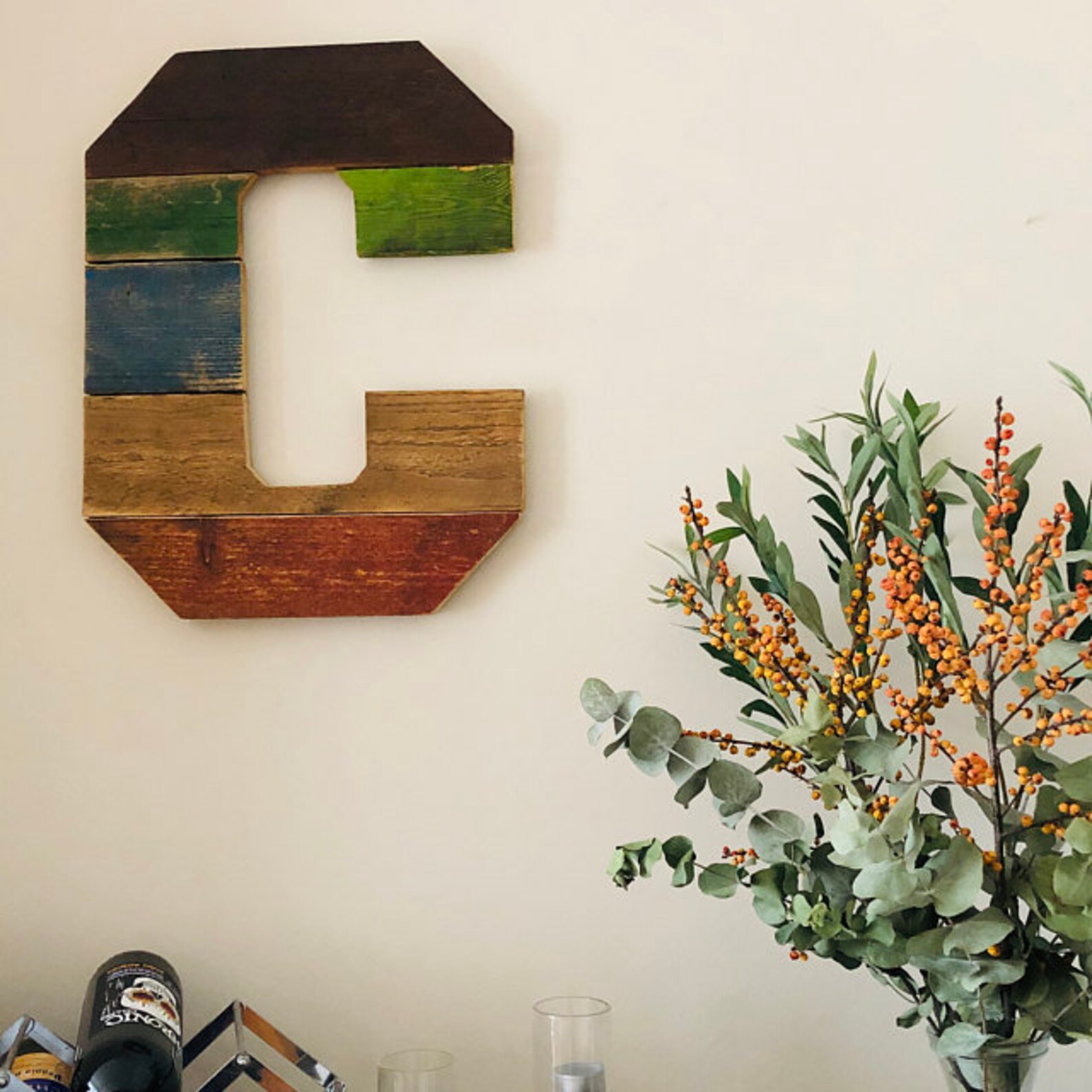 Large Wooden Letters Made From Reclaimed Coloured Pallet Wood. | Etsy UK