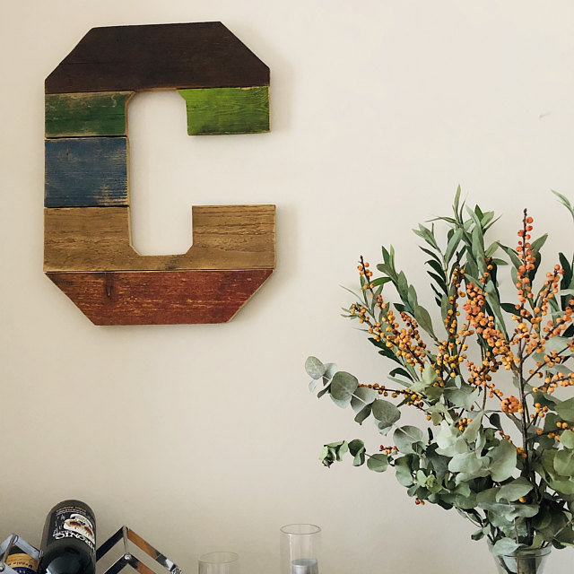 Large Wooden Letters Made From Reclaimed Coloured Pallet Wood. | Etsy UK