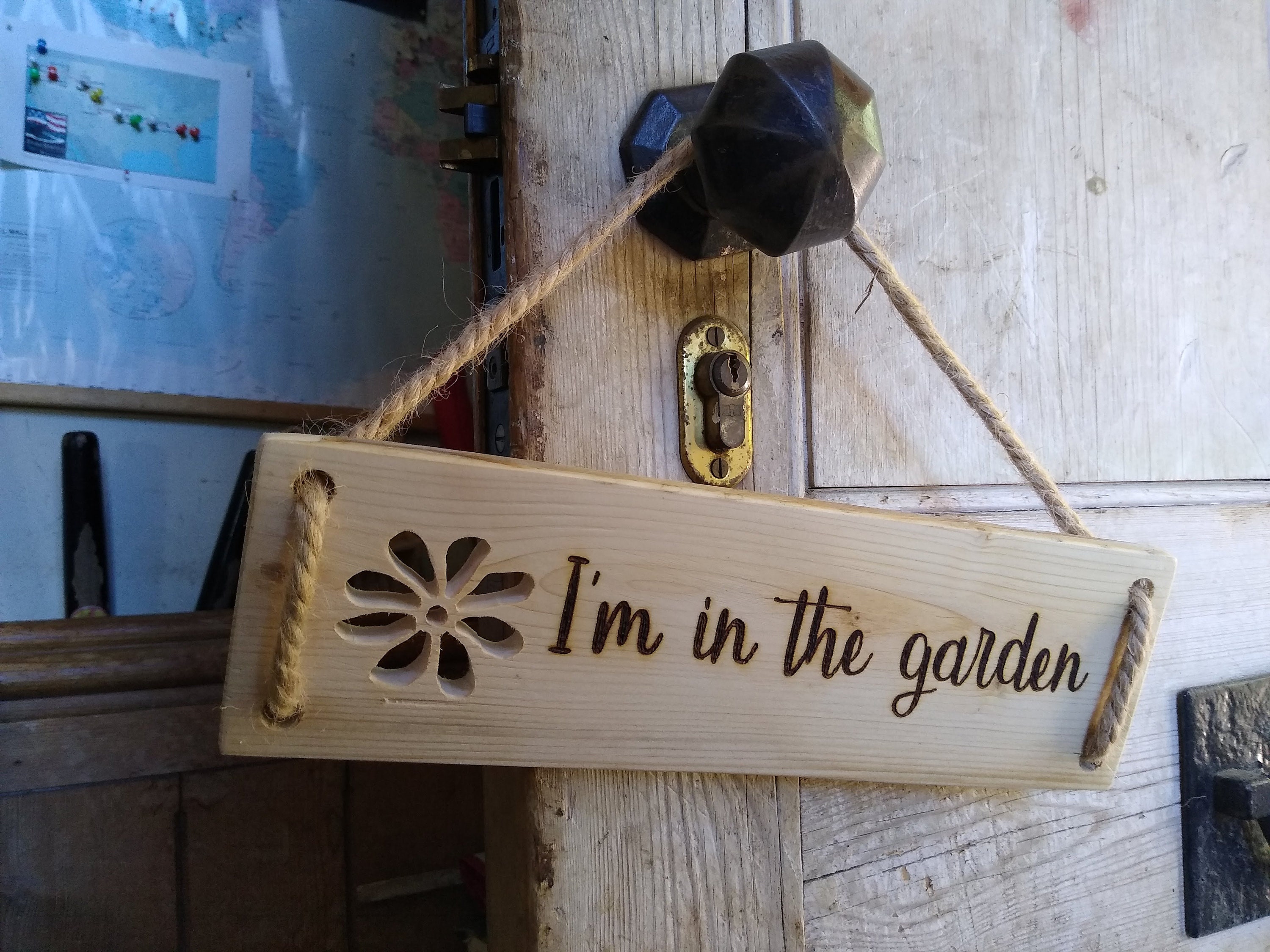 Garden Shed Sign I'm in the garden sign/ door hanger | Etsy