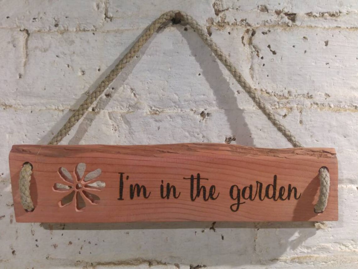 Garden Shed Sign I'm in the garden sign/ door hanger | Etsy