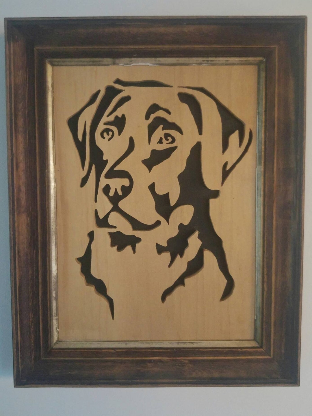 Wooden Labrador Picture. Cut by Hand From Reclaimed Wood. - Etsy