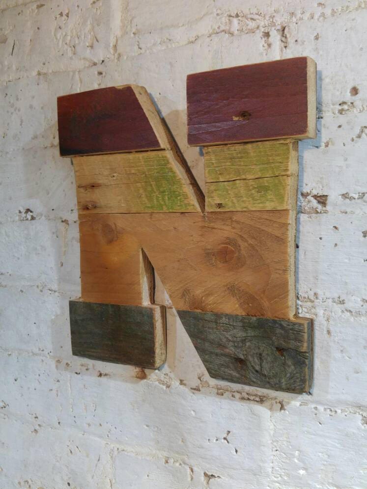 Large Wooden Letters Made From Reclaimed Coloured Pallet Wood. | Etsy UK